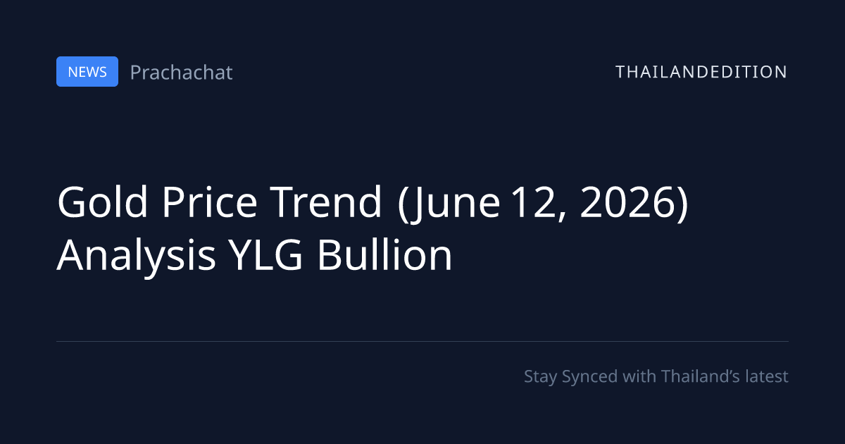 Gold Price Trend (June 12, 2026) Analysis YLG | thailandedition